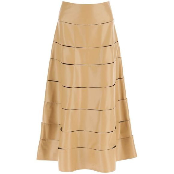 A.W.A.K.E. MODE | Skirts | Awake Mode Multipanel Vegan Leather Midi ...